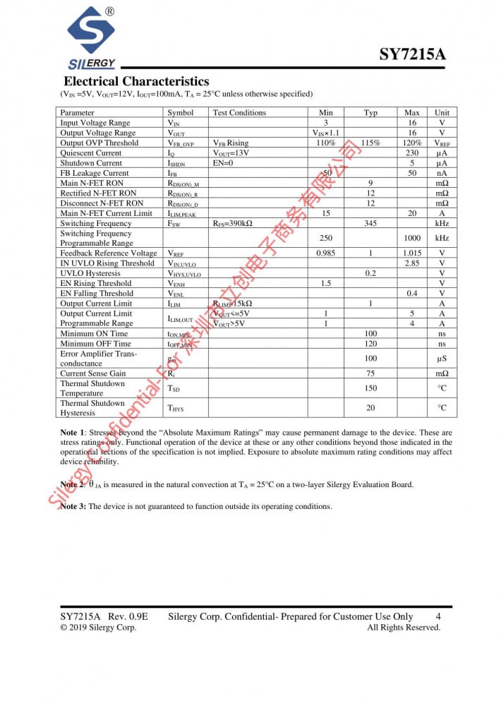 SY7215ARDC datasheet page 4