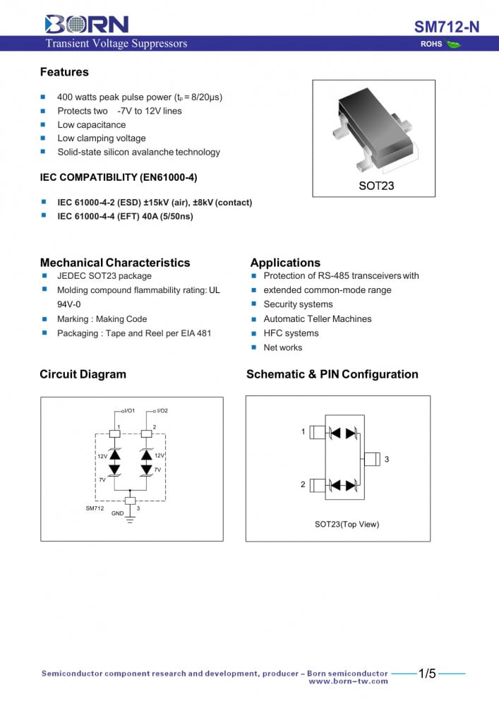SM712-N datasheet page 1