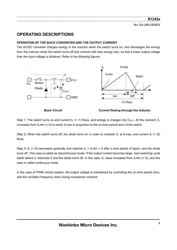 R1245x datasheet page 9