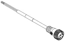 Mini-Change C-Size Double-Ended Cordset, 10 Poles, Male (Straight) to Female (Straight), 16 AWG, Yellow TPE Cable, 15.0m (49.21') Length
