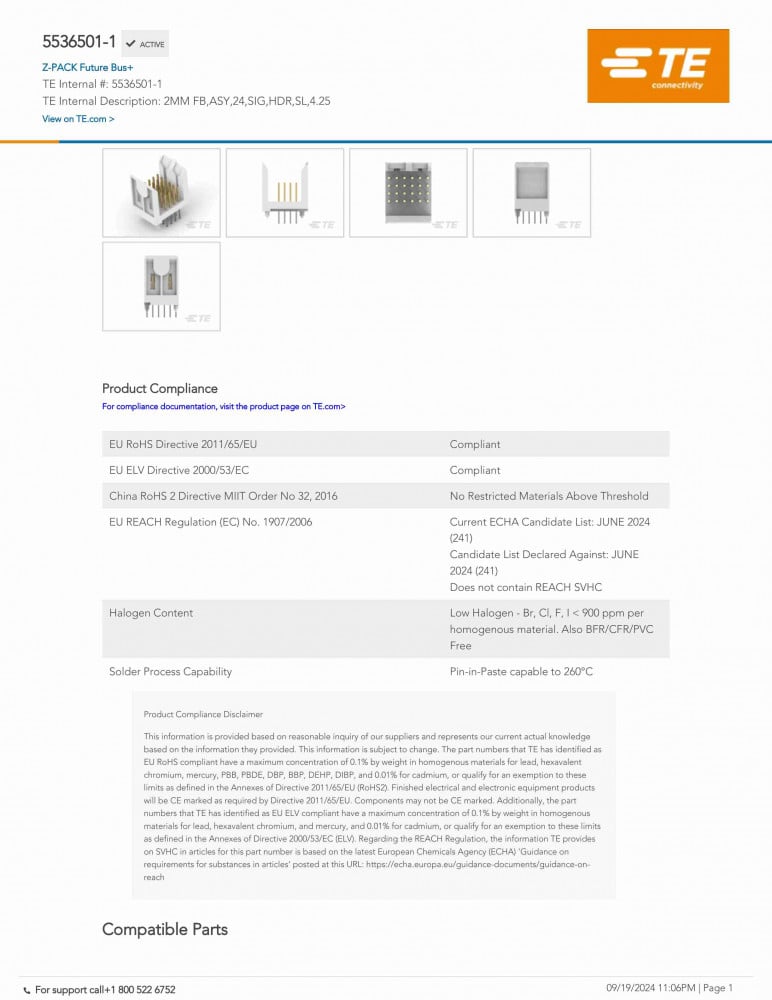 5536501-1 technical document page 1