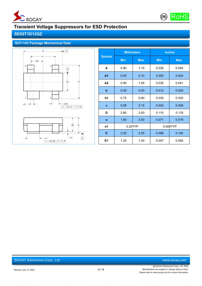 SE05T1D12GZ technical document, page 4