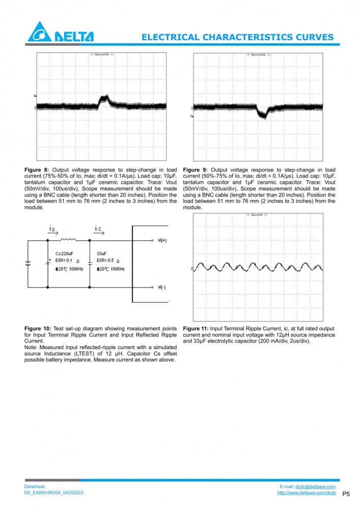 DELTA E48SH3R330 datasheet page 5