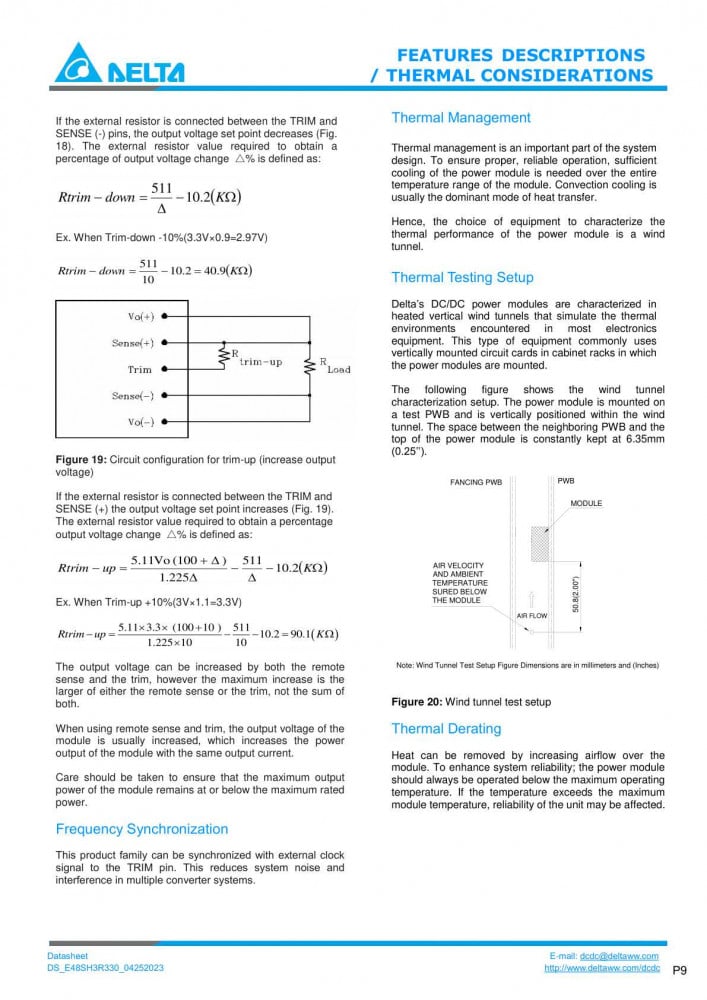 DELTA E48SH3R330 datasheet page 9