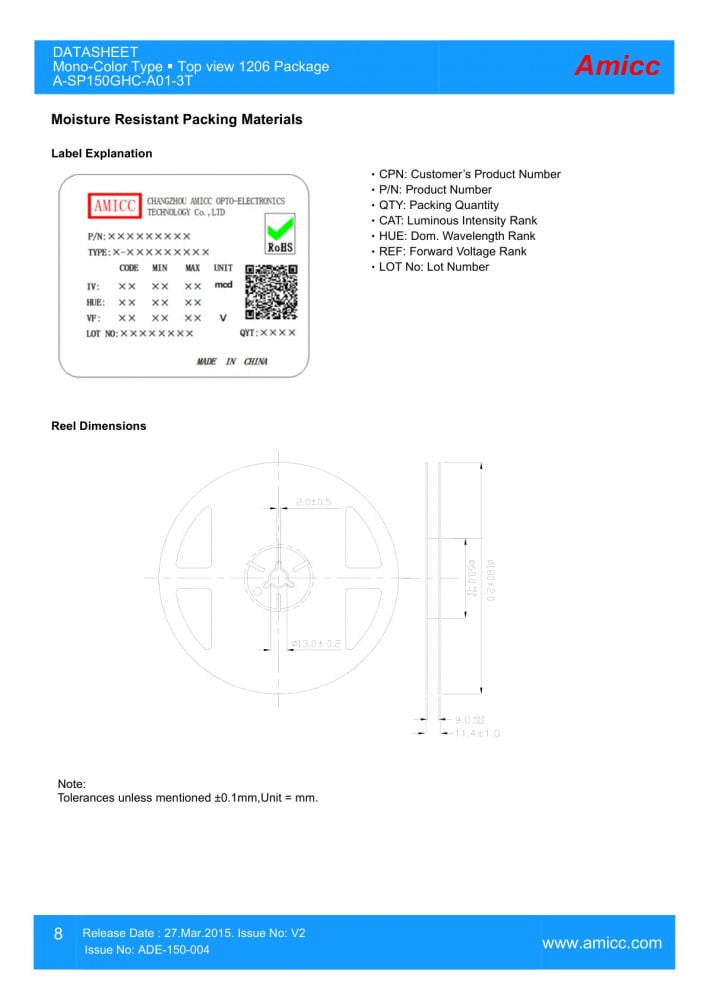 A-SP150GHC-A01-3T datasheet page 8