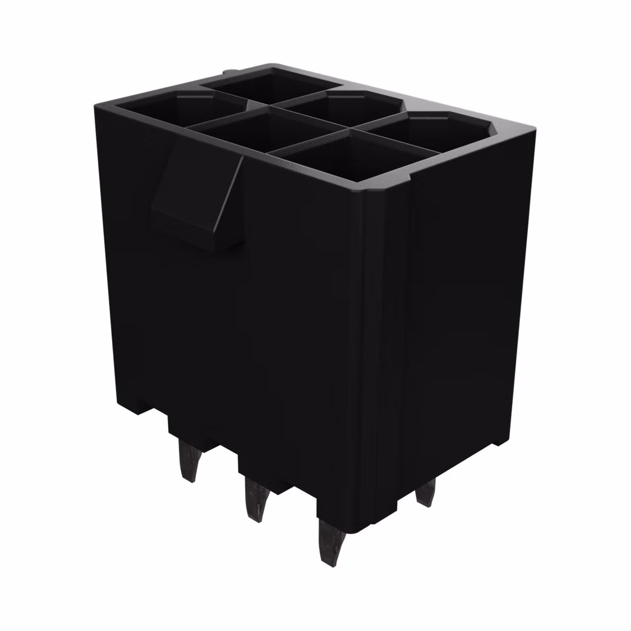 Mini-Fit Versa Color Header, Dual Row, Vertical, 6 Circuits, Nylon 6/6, UL 94V-0, Tin (Sn) Plating, Glow-Wire Capable, Black for sale