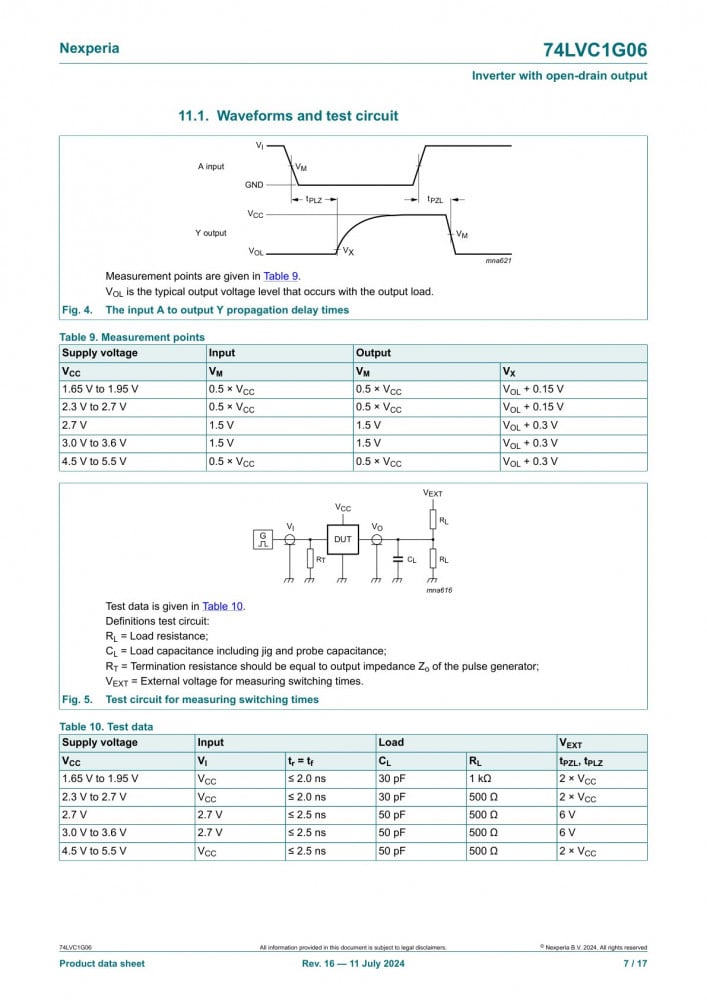 74LVC1G06GV,125 datasheet page 7