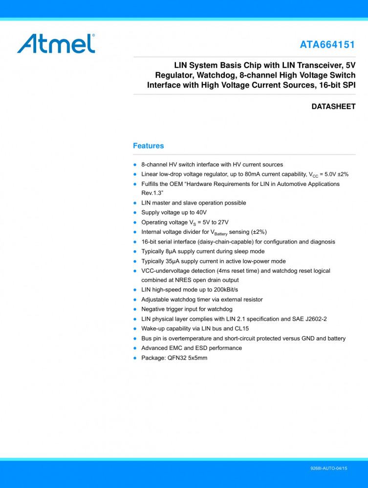 ATA664151 technical document page 1