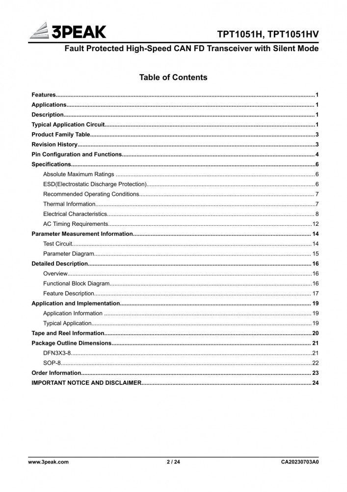 TPT1051H-SO1R-S datasheet page 2