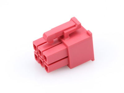 Mini-Fit Versa Color Receptacle Housing, Dual Row, Nylon 6/6 UL 94V-0, 6 Circuits, Glow-Wire Capable, Red for sale