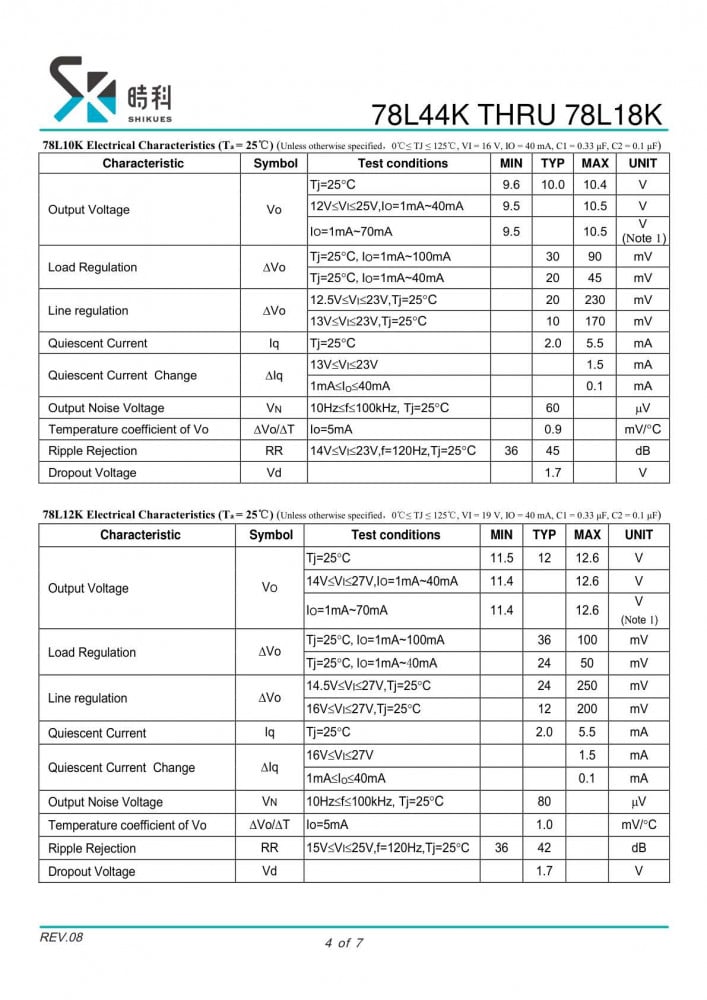 78L18K datasheet page 4