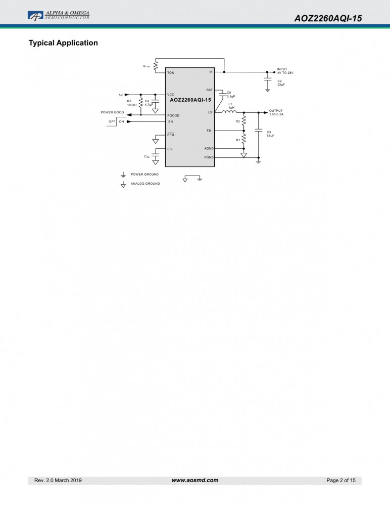 AOZ2260AQI-15 datasheet page 2