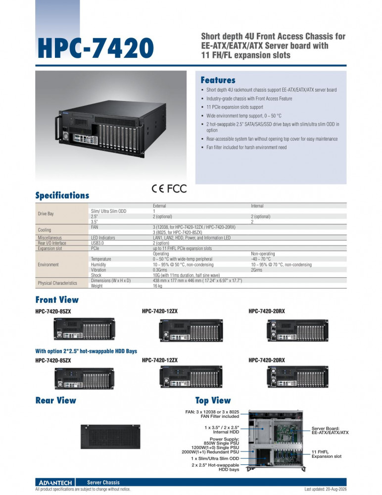 HPC-7420 technical document, page 1