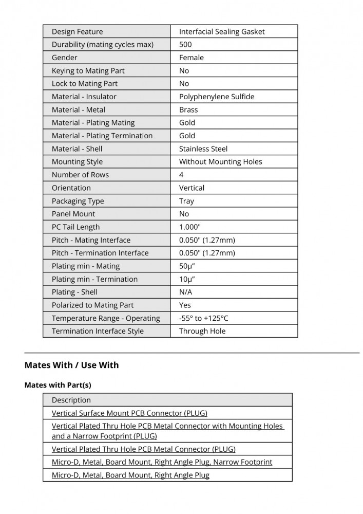 Technical document page 2 for MM-425-100-253-0000-900