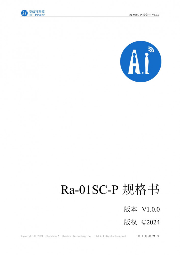 Ra-01SC-P datasheet page 1