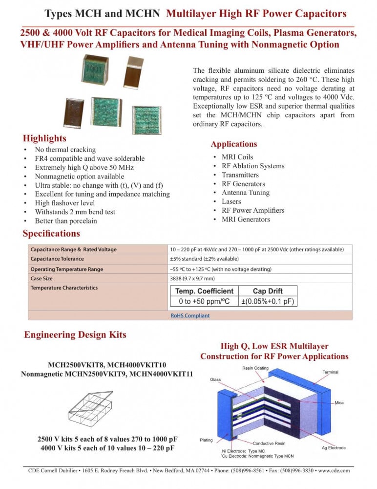 MCH and MCHN datasheet page 1