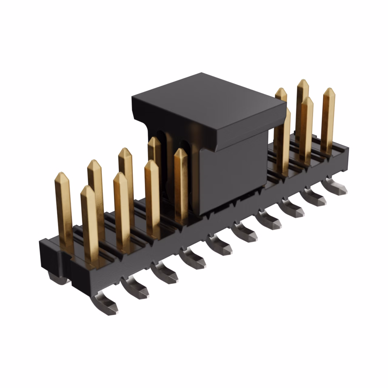 Milli-Grid Header, Vertical, Surface Mount, 50 Circuits, 0.76µm Gold (Au) Plating, Mating Pin Length 3.80mm, with Cap, Tape and Reel, Lead-Free
