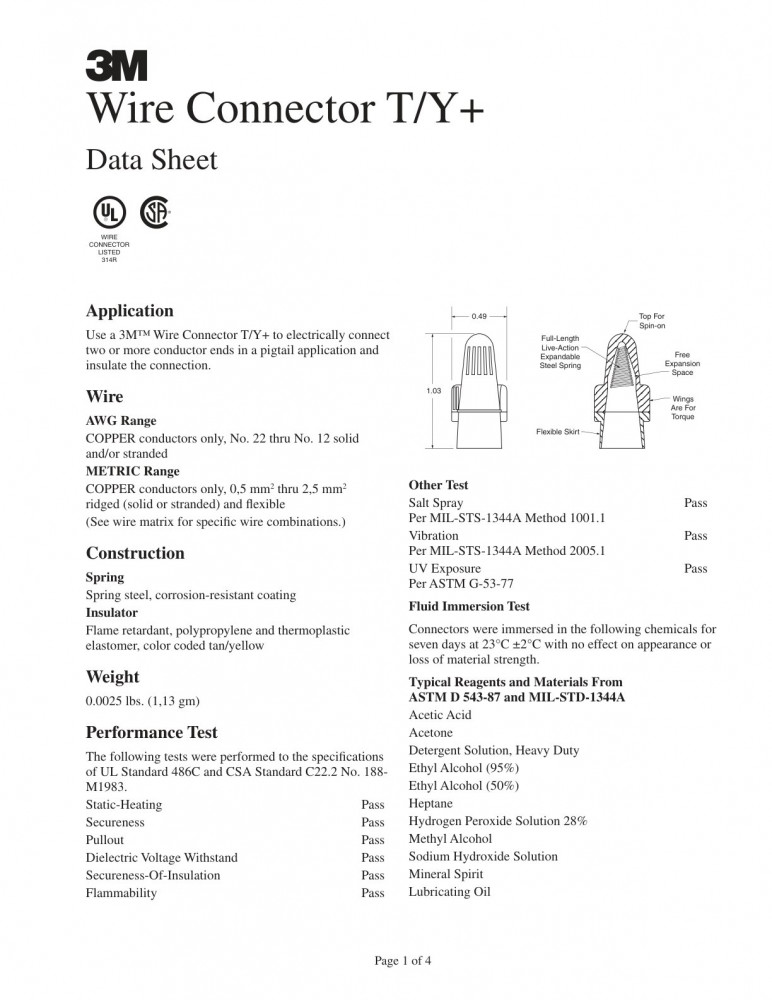 3M T/Y+POUCH technical document page 1
