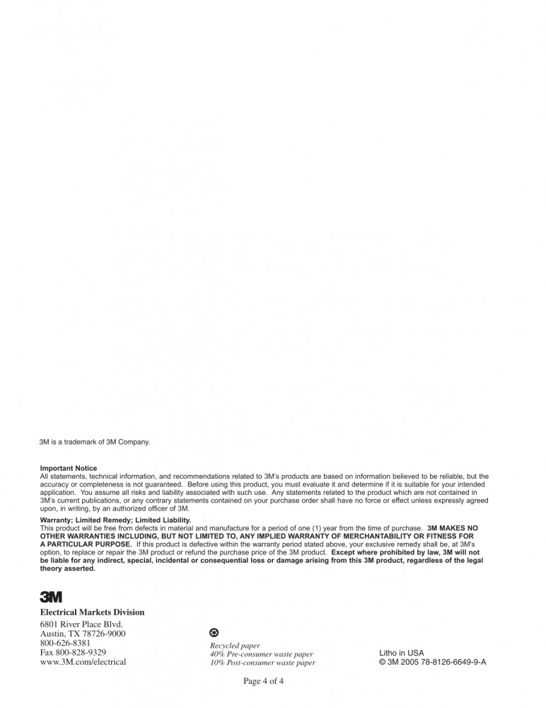 3M T/Y+POUCH technical document page 4