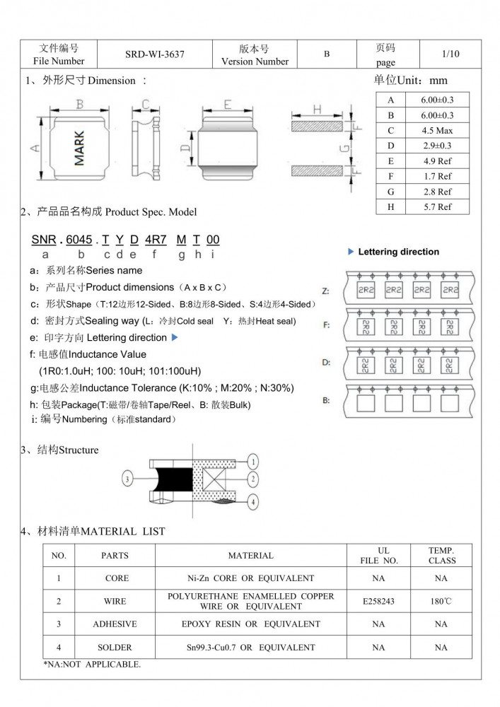 SOREDE SNR.6045.TYD specification page 3
