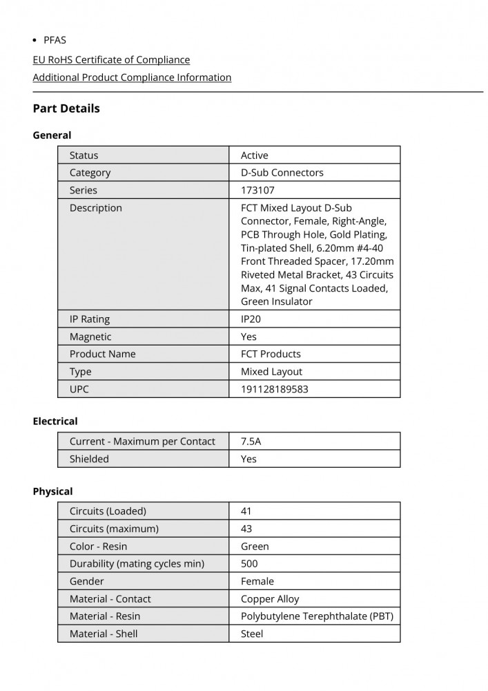 MOLEX 1731070407 technical document page 2