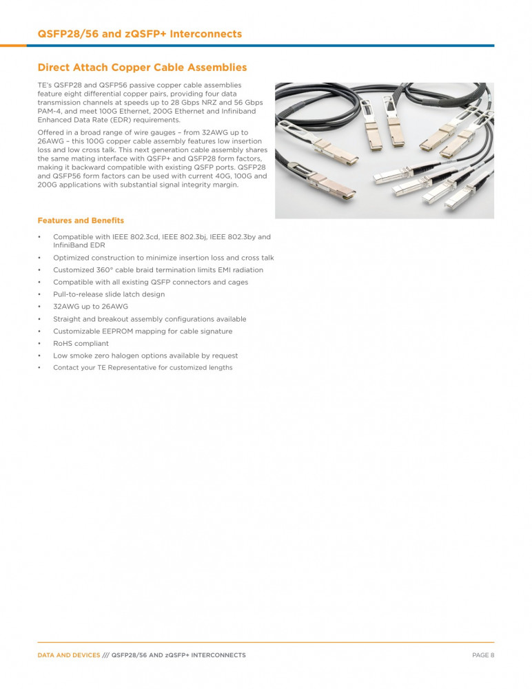 TE QSFP28/56 technical document page 8