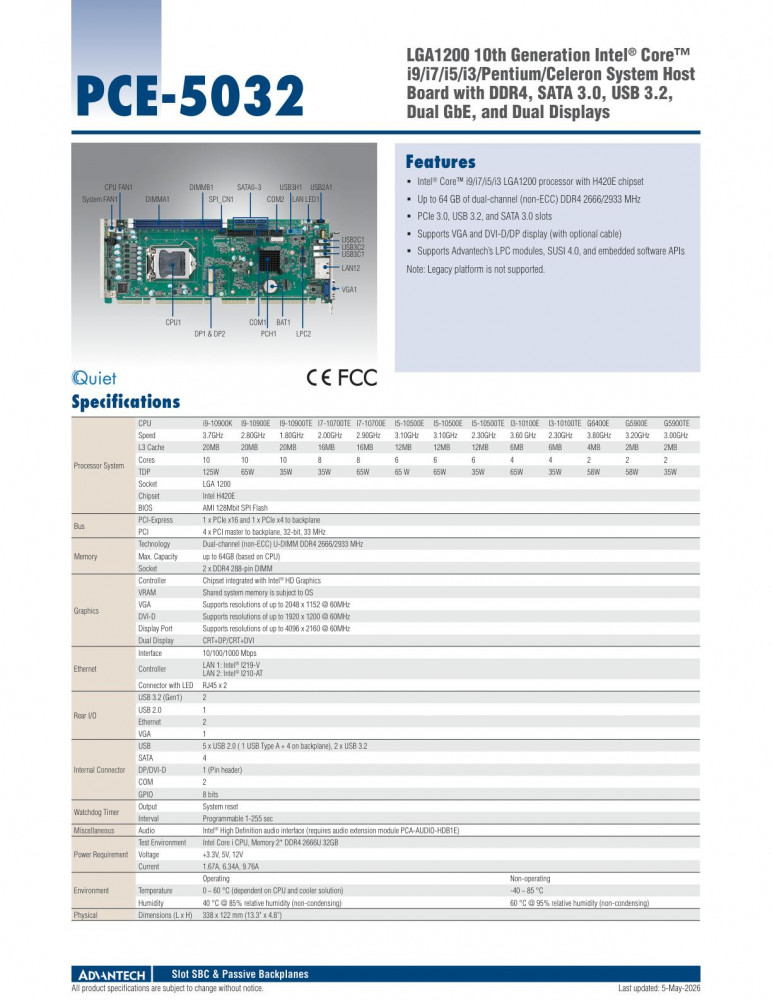 PCE-5032 technical document page 1