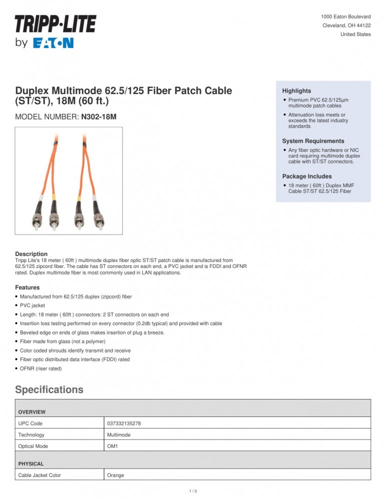 N302-18M technical document page 1