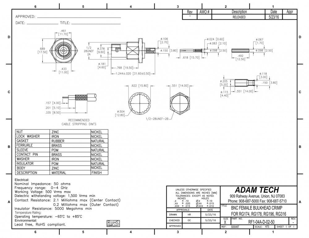 ADAM TECH RF1-04A-D-02-50 product drawing