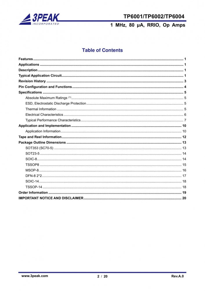 TP6001R-TR datasheet page 2