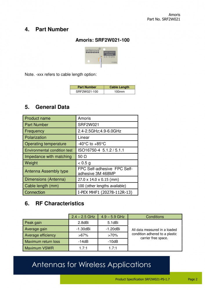 SRF2W021-100 datasheet page 2