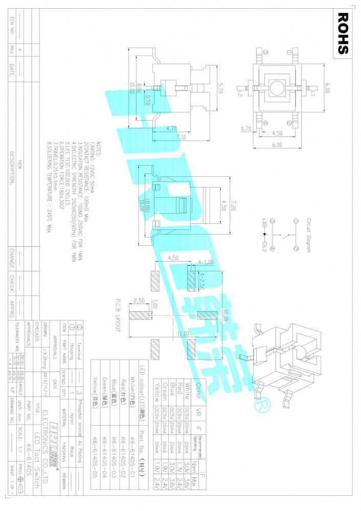 K6-6140S02 technical drawing