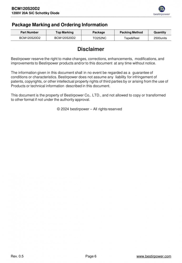 BCM120S20D2 datasheet page 6