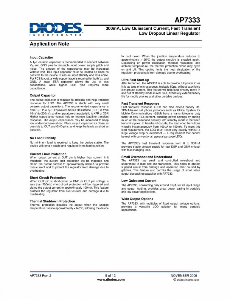 AP7333 datasheet page 9