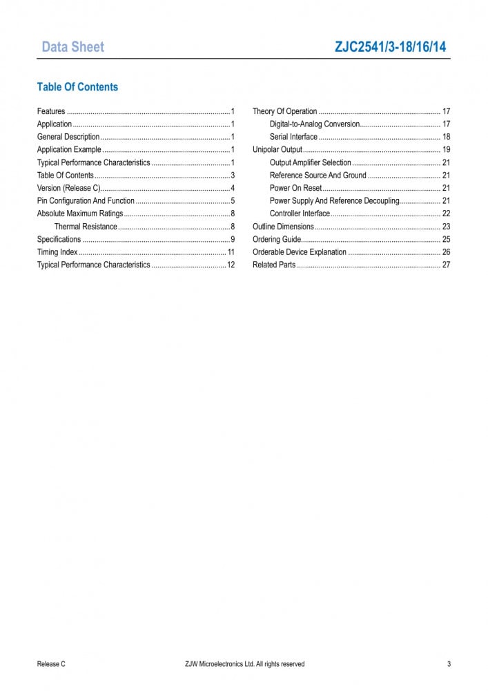 ZJC2541 datasheet page 3