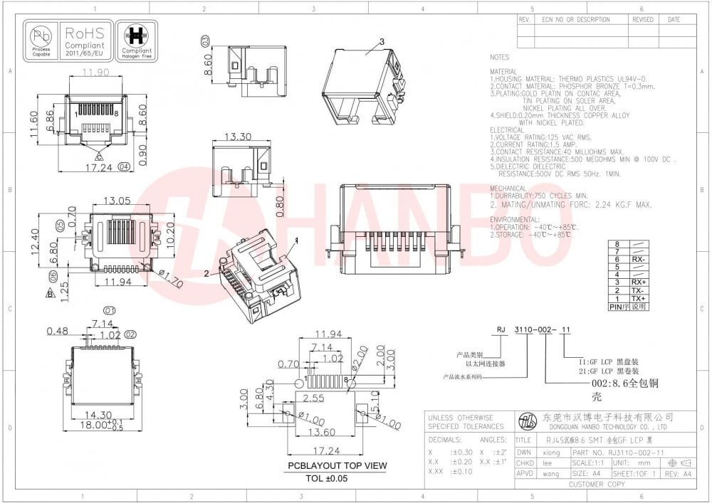 RJ3110-002-11 technical document preview
