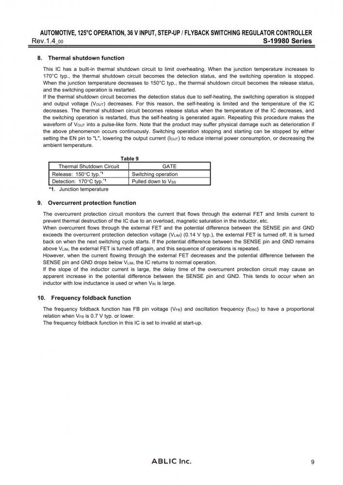 S-19980 datasheet page 9