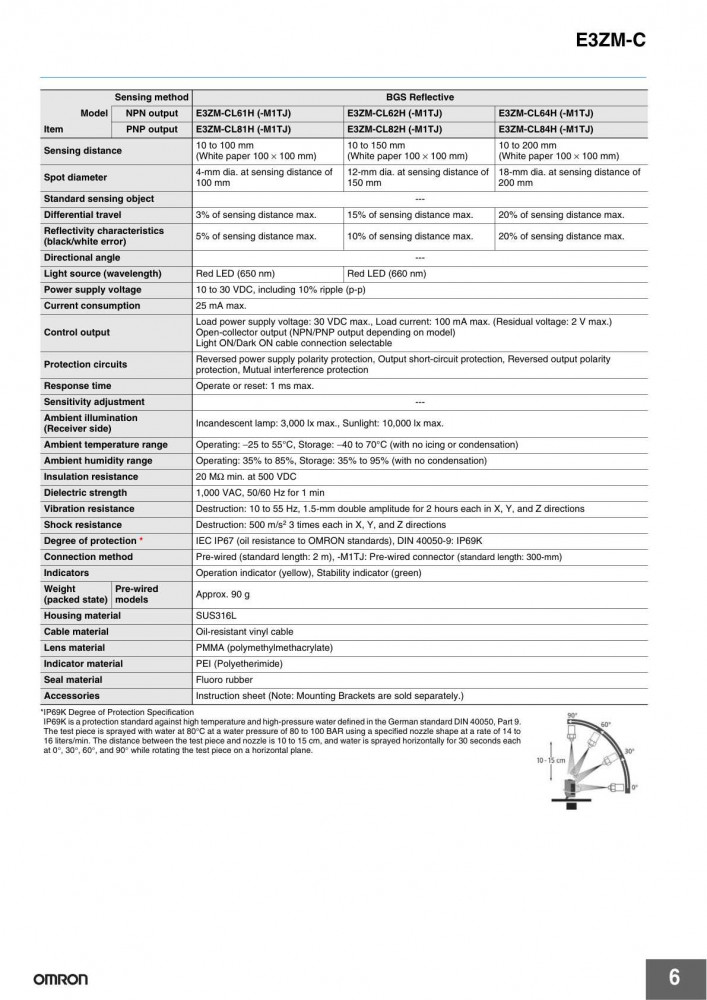 OMRON E3ZM-C datasheet page 6