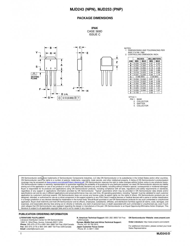 MJD243 datasheet page 8