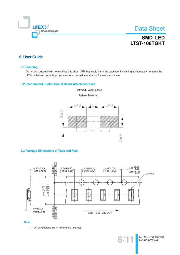 LTST-108TGKT datasheet page 7
