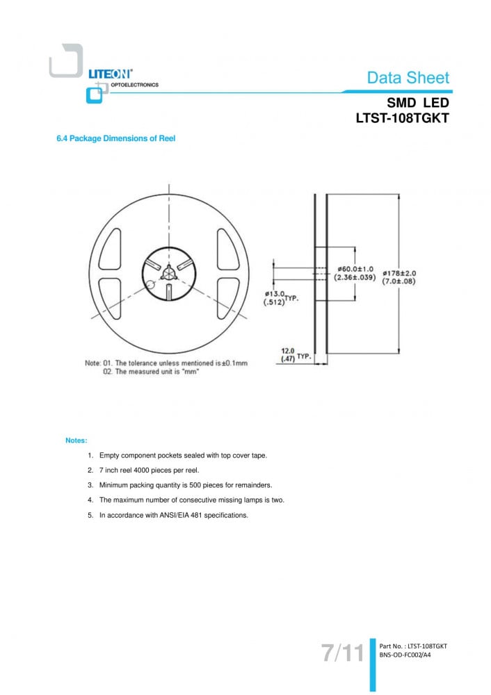 LTST-108TGKT datasheet page 8