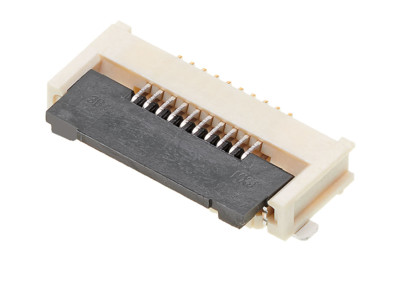 Easy-On FFC/FPC Connector, 0.50mm Pitch, FD19 Series, Right-Angle, Bottom Contact, 1.90mm Height, 10 Circuits, Gold over Nickel Plating for sale
