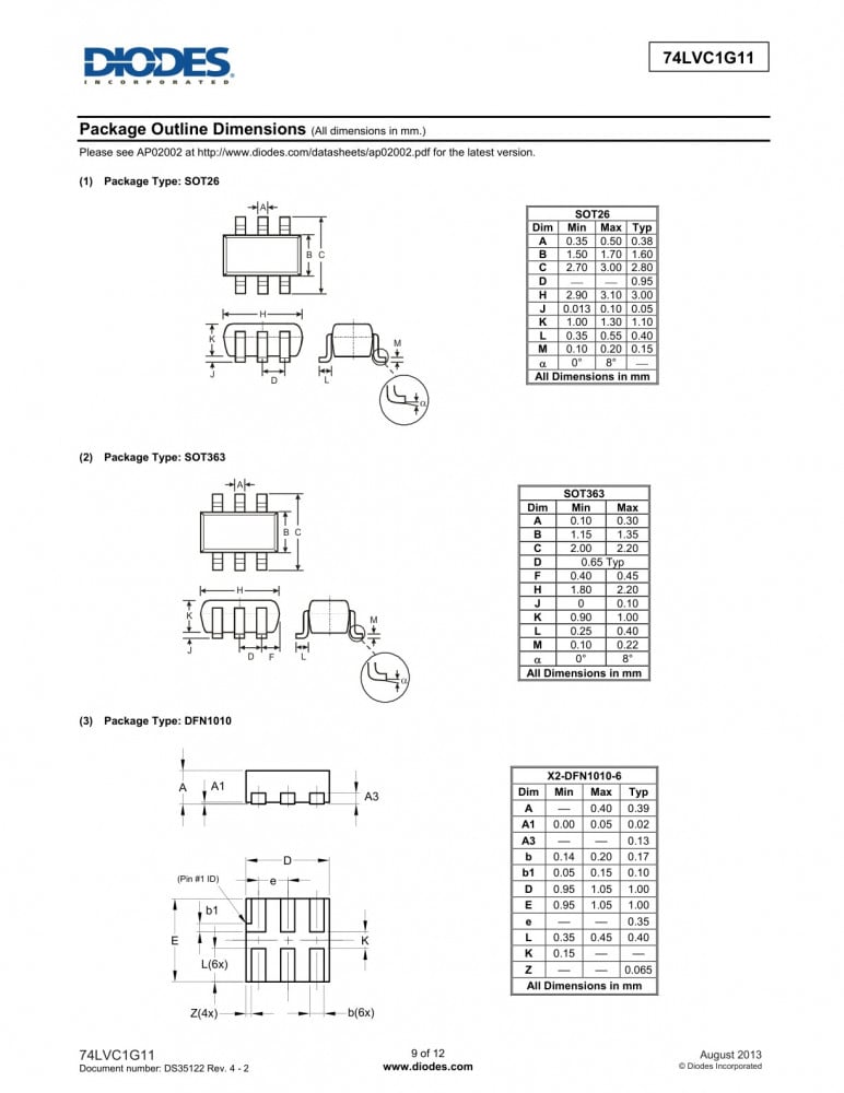74LVC1G11W6-7 datasheet page 9