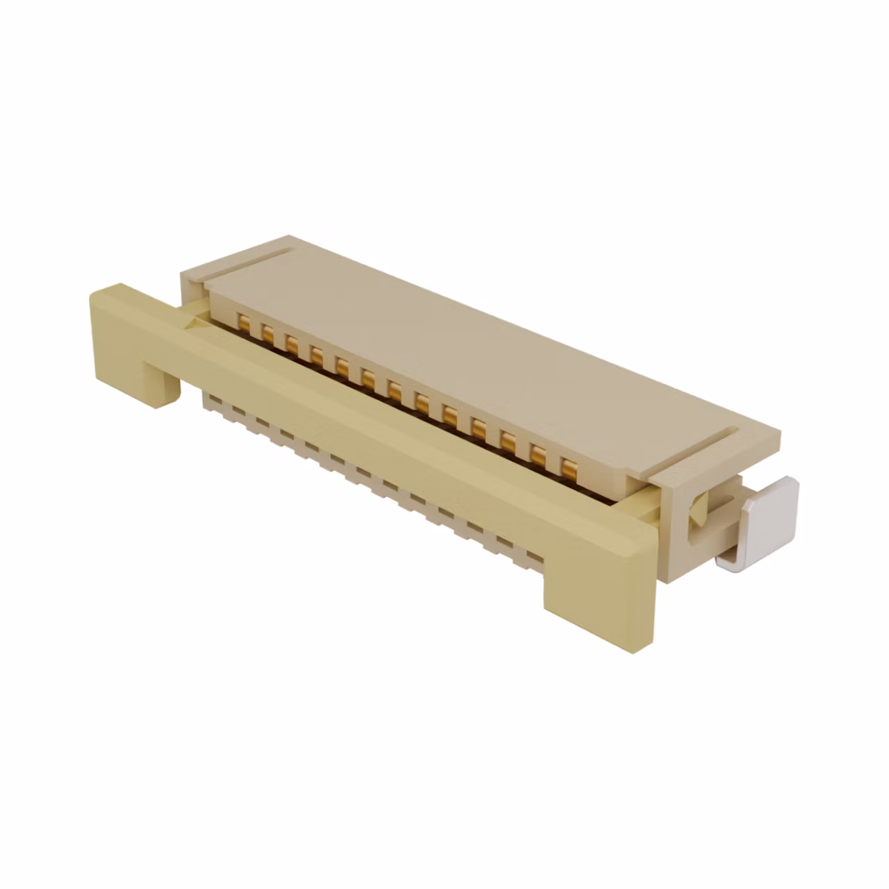 Easy-On FFC/FPC Connector, 1.00mm Pitch, Slider Series, Right-Angle, Bottom Contact, 3.00mm Height, 13 Circuits, Gold Plating for sale