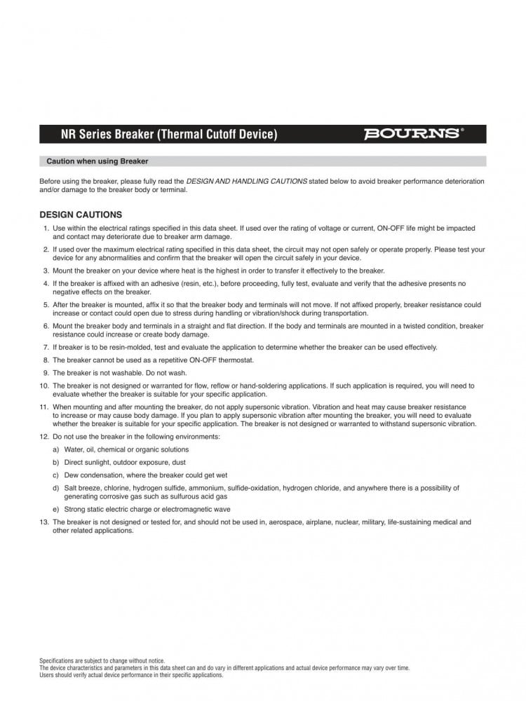 BOURNS NR72AB0 datasheet page 4