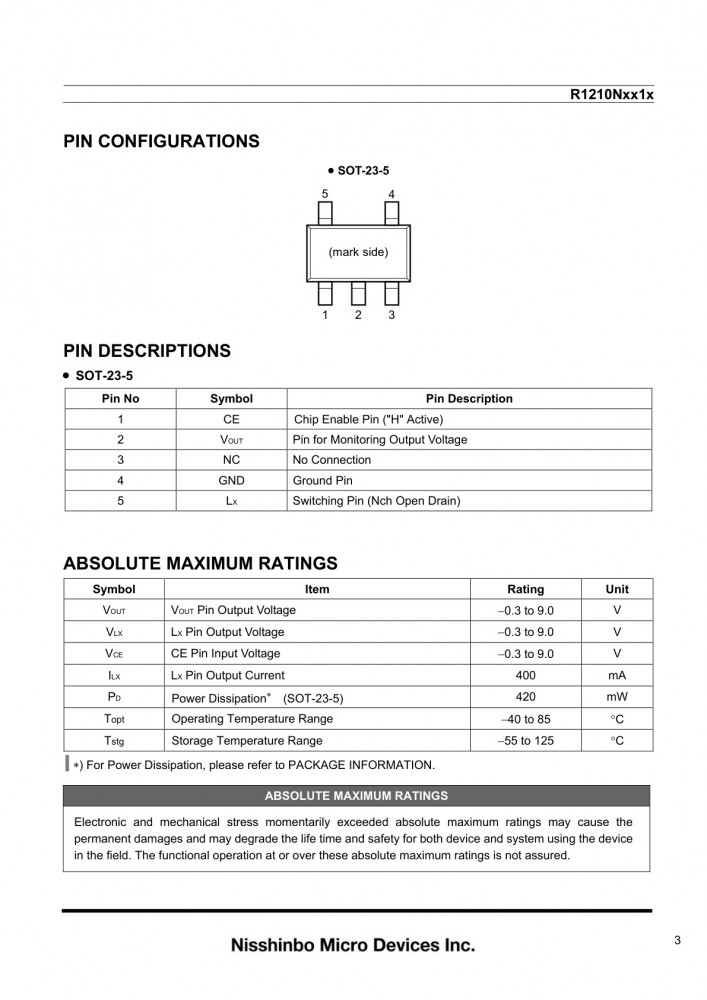 R1210 datasheet page 3