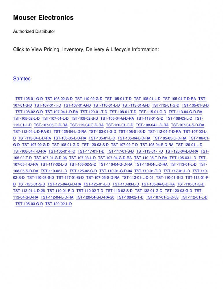 Samtec TST series technical document page 2