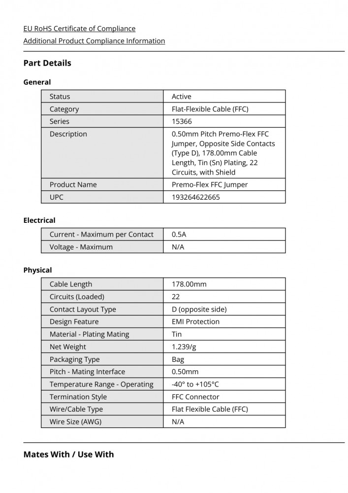 MOLEX 153660240 drawing preview, page 2