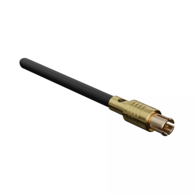 SSMCX Plug, Straight, Solder, for 1.37mm Micro Coaxial Cable, Brass Body, Gold (Au) Plated, One Piece Per Bag, 50 Ohms for sale