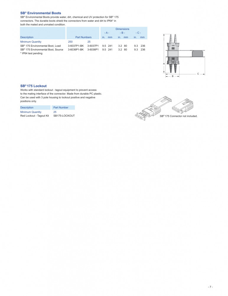 Anderson Power SB 175 datasheet page 7